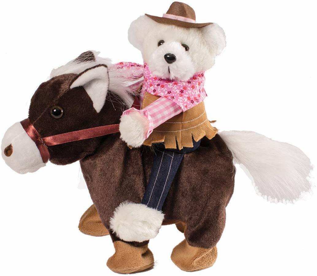 Flipping Bucking Bronco Plush toy Horse with Bear Rider battery ...