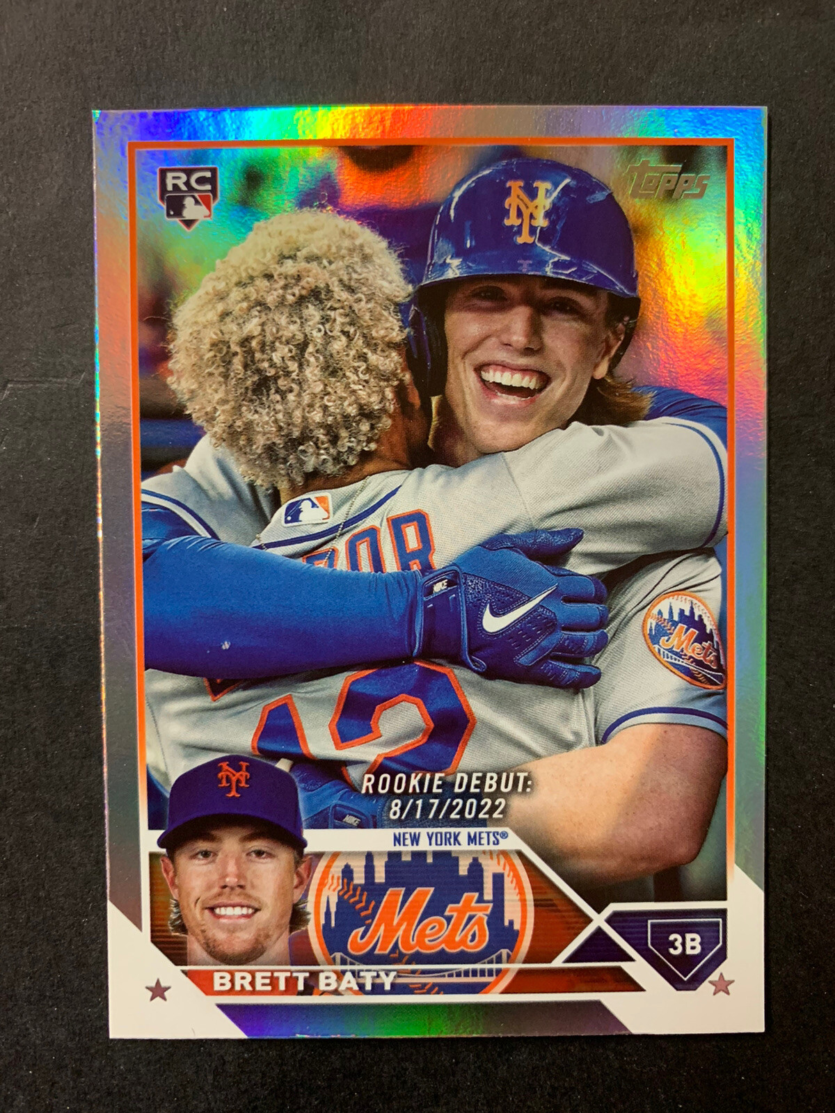 Brett Baty 2023 Topps Update Series MLB Debut Rainbow Foil Parallel # ...