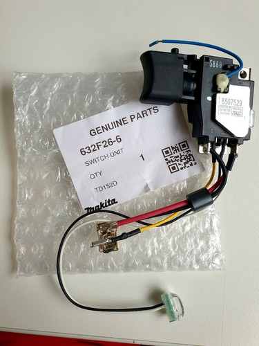 Original Genuine Switch Unit for Makita DTD152 Impact Drivers - 632F26 ...