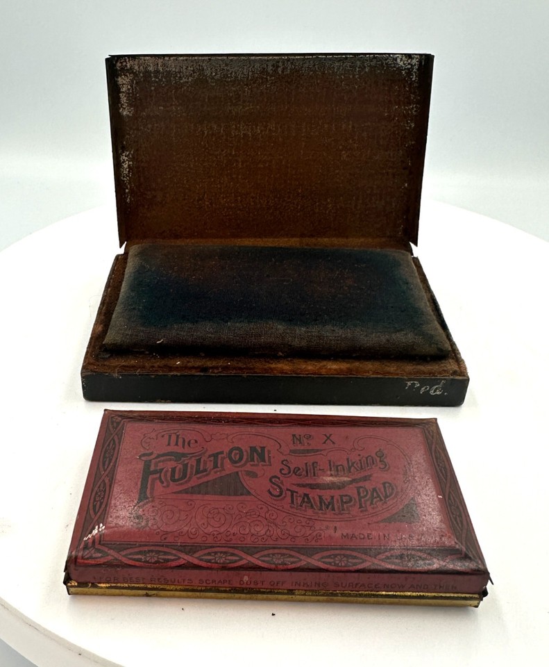 Late 1800's | Early 1900's | Two Color Ink Stamp Pads | For Metal or ...
