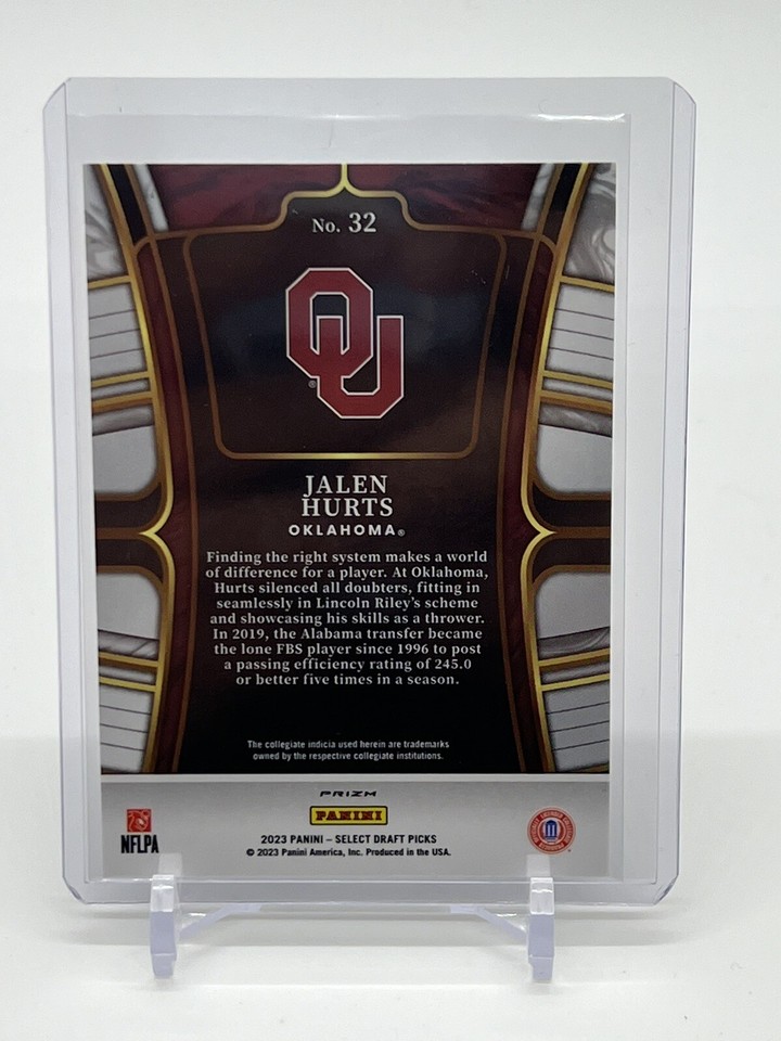 2023 Select Football Draft Picks Concourse Hyper Jalen Hurts Sooners ...