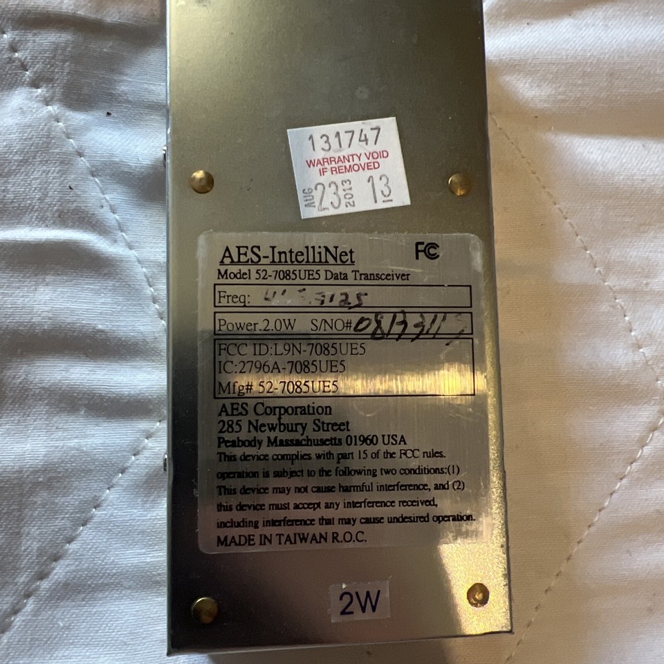 AES-INTELLINET 52-7085UE5 Data Transceiver | eBay