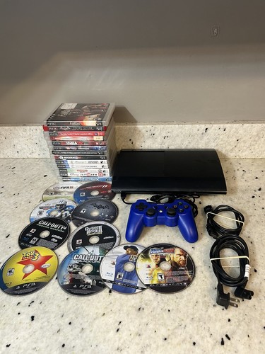 Sony PS3 Súper Slim Console Clean Bundle Controller Cables READ | eBay