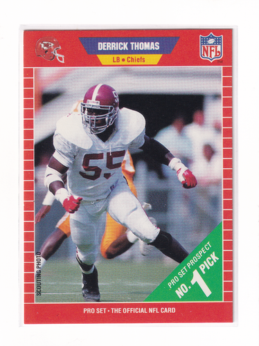 1989 Pro Set Derrick Thomas Rookie Card #498 Chiefs | eBay
