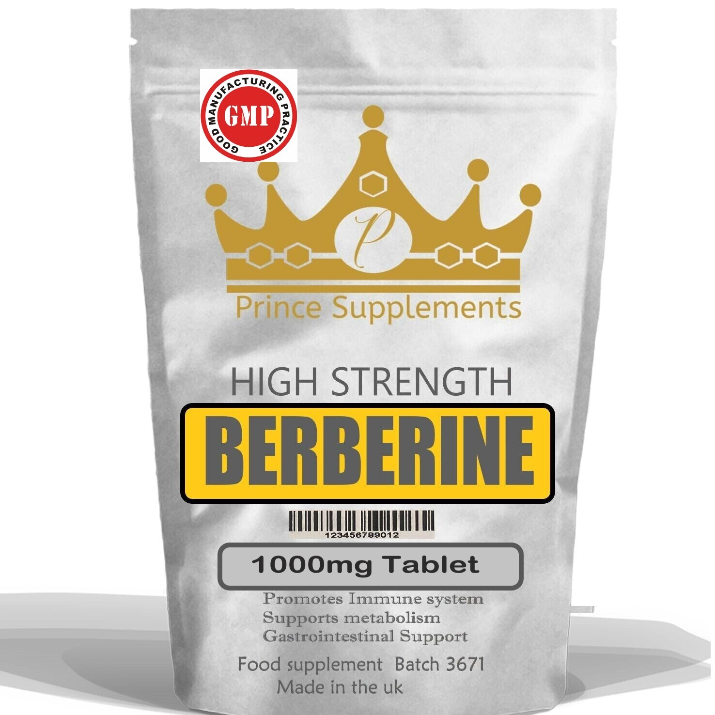 Berberine 1000mg Tablet/Capsules Support Blood Sugar Supplement vegan ...