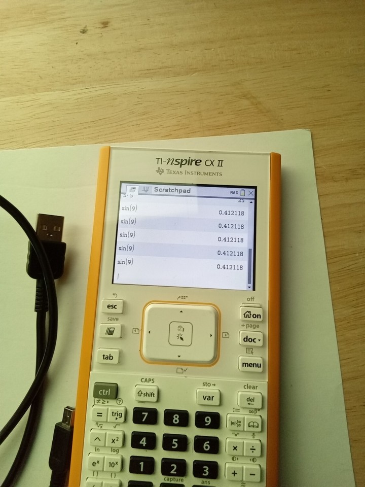 Texas Instruments TI Nspire CX II Graphing Calculator with charger USB ...