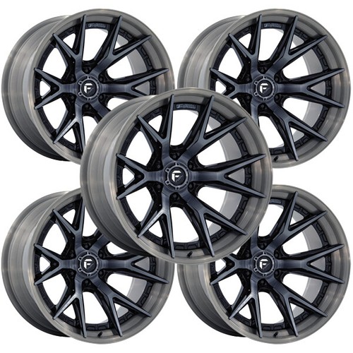 (Set of 5) Fuel Fusion Forged FC402 Catalyst 22x10 6x5.5" Black/Tint ...