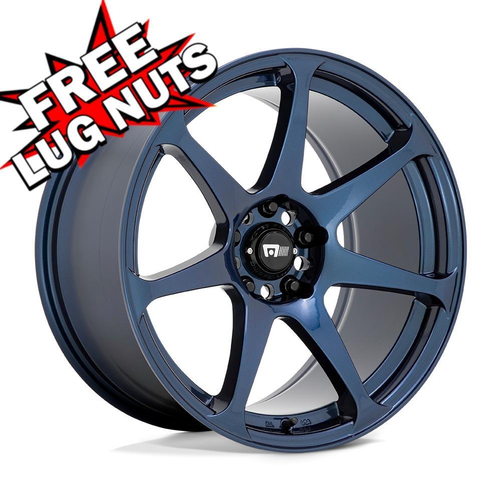 17 inch 17x8 Motegi MR154 BATTLE Blue wheels rims 5x110 +43 | eBay