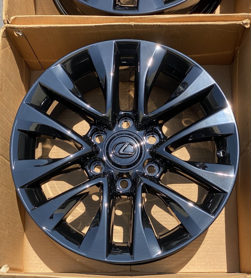 18" Lexus GX460 Factory Wheels OEM Rims Gloss Black GX 460 Set 4 74297 ...