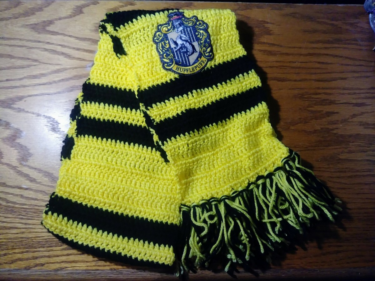 Harry Potter Crochet Scarf Pattern Finished My Hufflepuff Scarf.