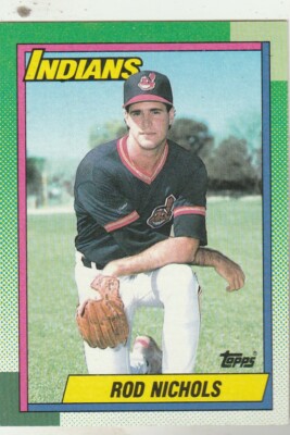 FREE SHIPPING-MINT-1990 Topps #108 Rod Nichols Indians PLUS BONUS CARDS ...