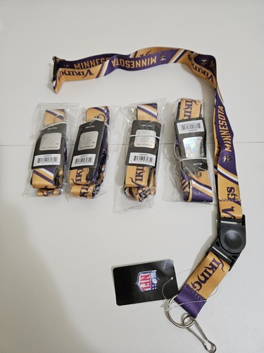 Minnesota Vikings Lanyard Keychain Double Sided Breakaway Safety Design ...