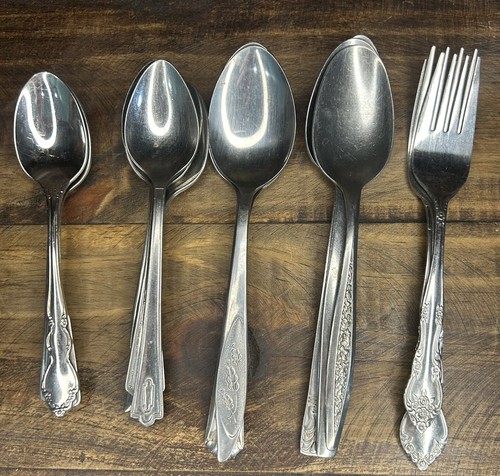 Miscellaneous 16pc Silverware Spoons Forks Non Matching Flatware | eBay