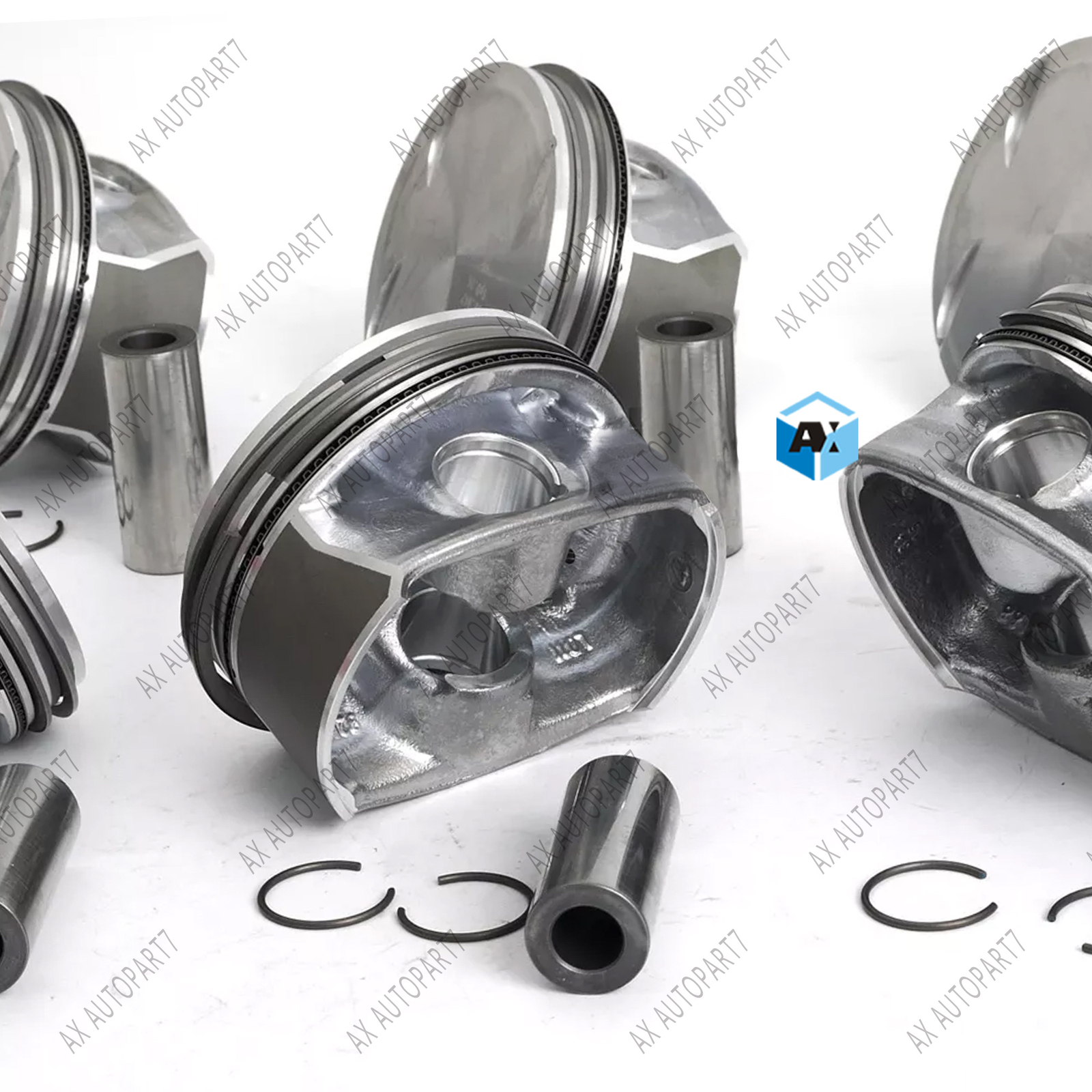 6x MAHLE Pistons Rings Set 92.6+0.5mm For Mercedes-Benz C350 E350 S350 ...