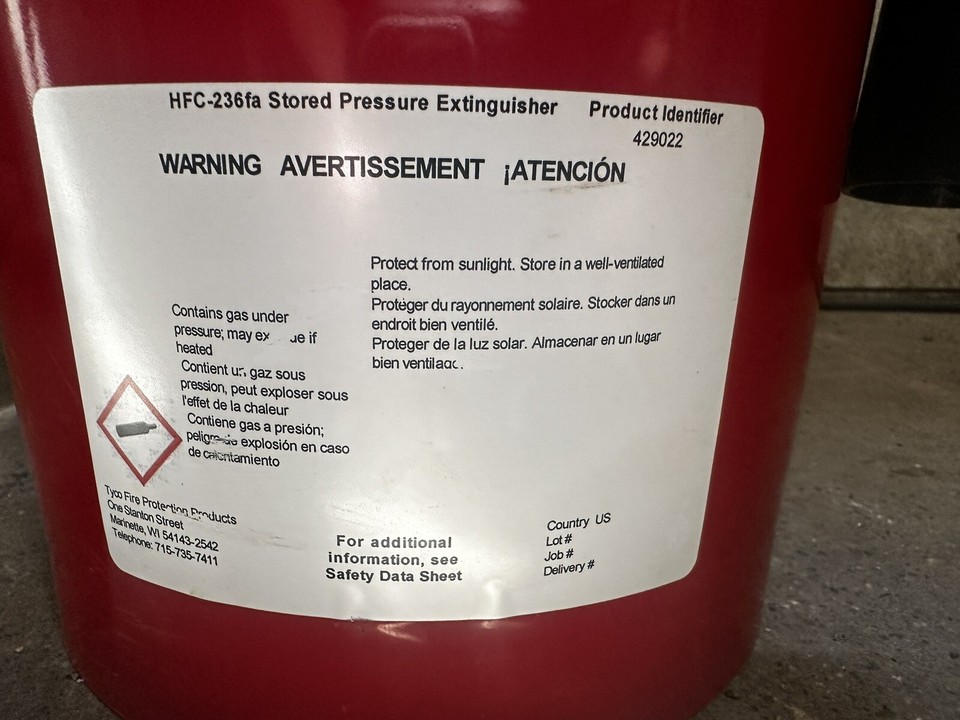 ansul fire extinguisher FE36 CLEANGUARD 13.5 Sensitive Electronics ...