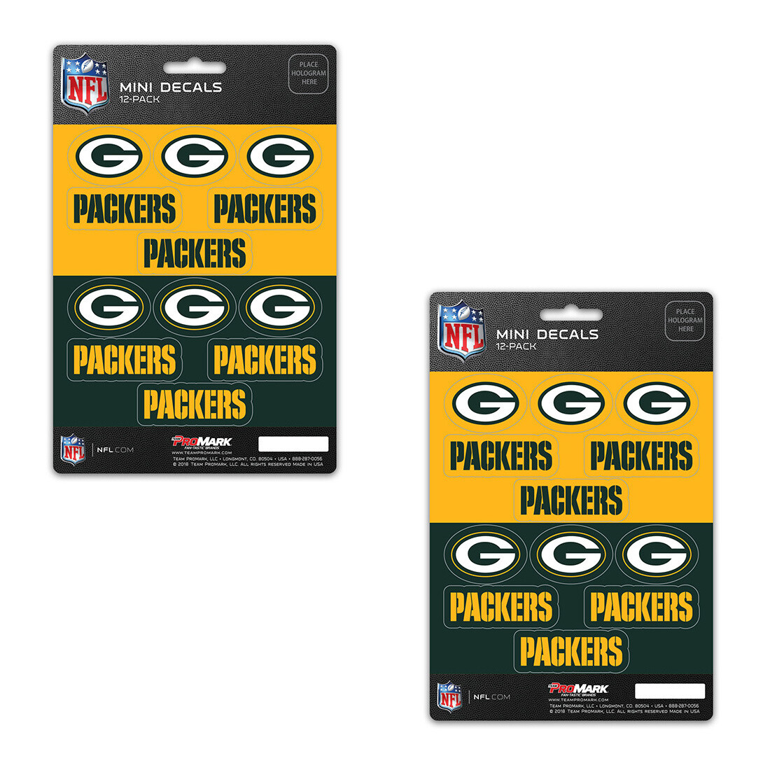 New 24 Premium Die-Cut Mini Vinyl Decal / Sticker Pack - NFL Green Bay ...