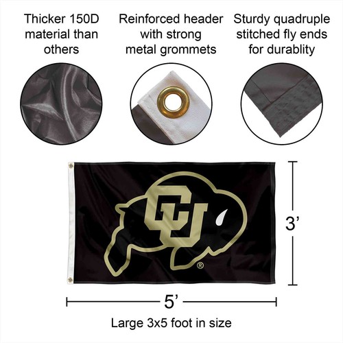 University of Colorado Buffaloes Flag CU Buffs Large 3x5 | eBay