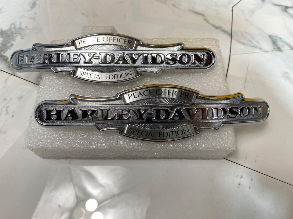 Special Edition Genuine Harley Peace Officer Fuel Gas Tank Set Emblems ...