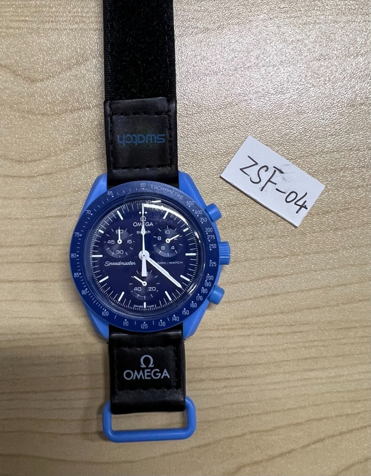 Swatch Mission To Neptune - Bioceramic Speedmaster Moonswatch | eBay