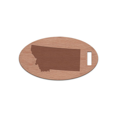Nebraska - Wooden Oval Luggage ID Name Tag with Your Name & Address | eBay