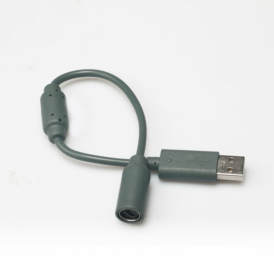 2x USB Breakaway Dongle Cable Cord Adapter For Xbox 360 PC Wired ...