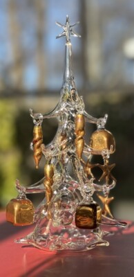 Soffieria Parise Christmas Tree Italy Hand Blown Italian Art Glass w ...