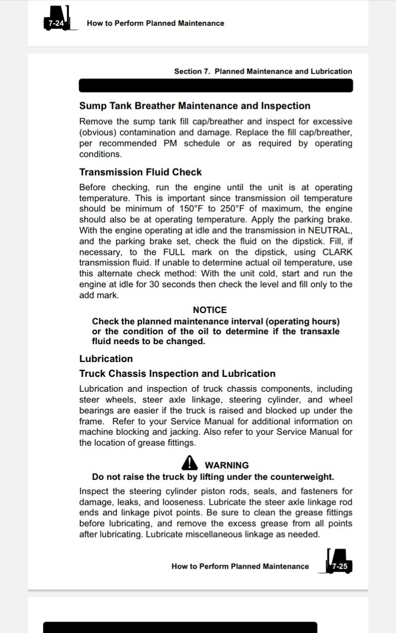 Clark C40 C45 C50s C55s DLC 60 70 75 80 DL C30B C40B Operators MANUAL ...