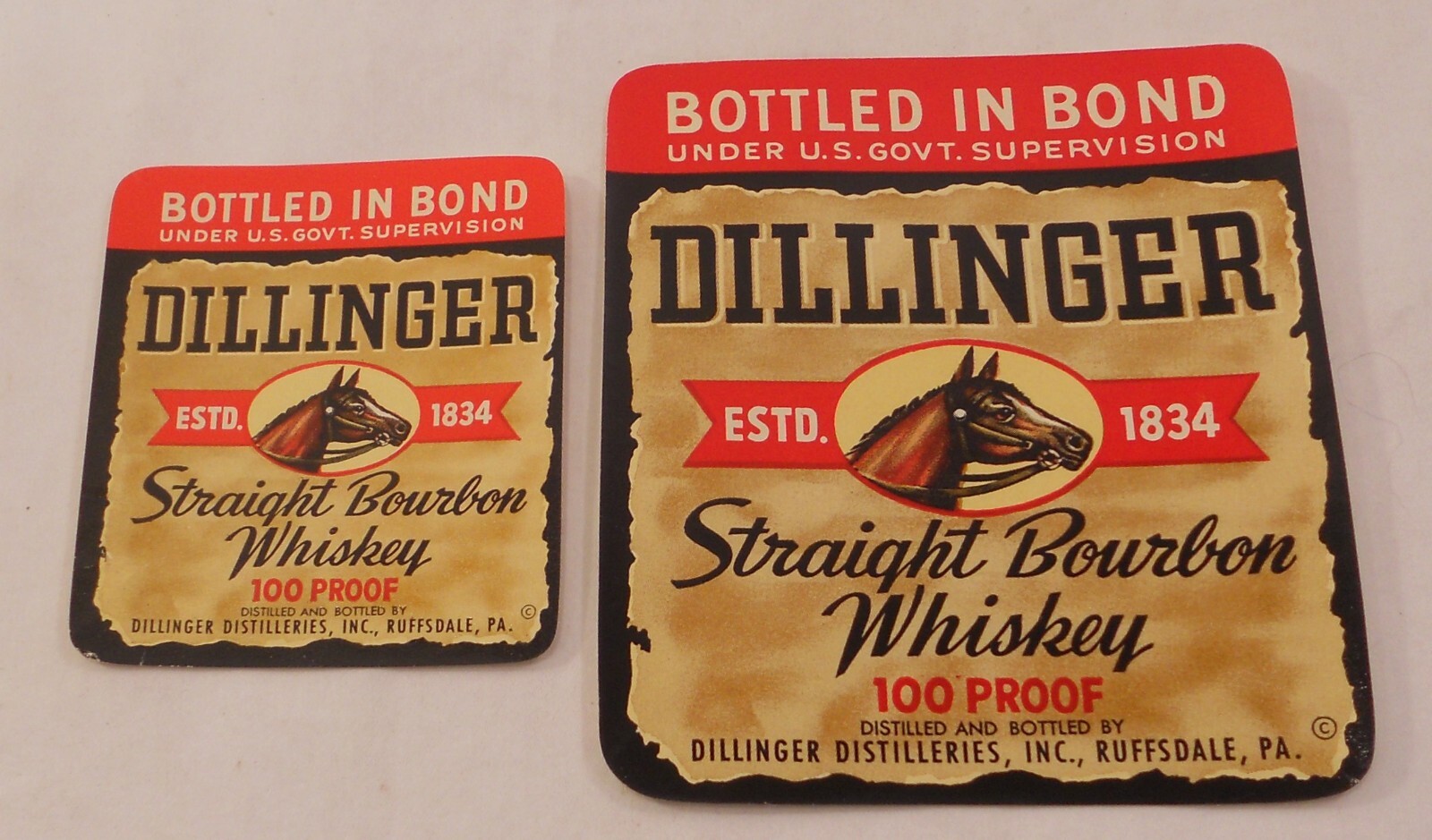Bottled in Bond Dillinger Distilling Co Whiskey Label | eBay