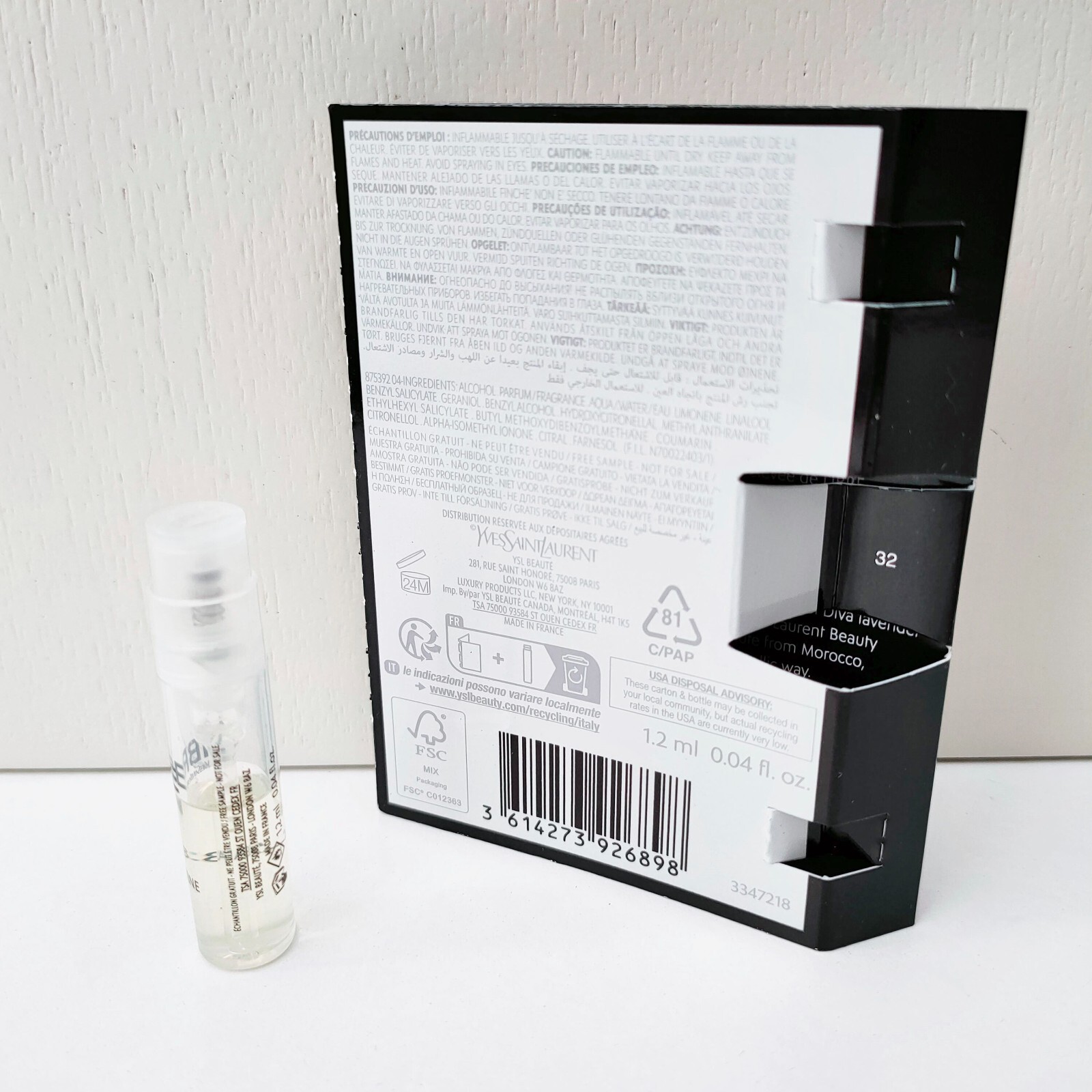 YSL Libre L'Absolu Platine Perfume mini Spray Sample, 1.2ml, Brand New ...