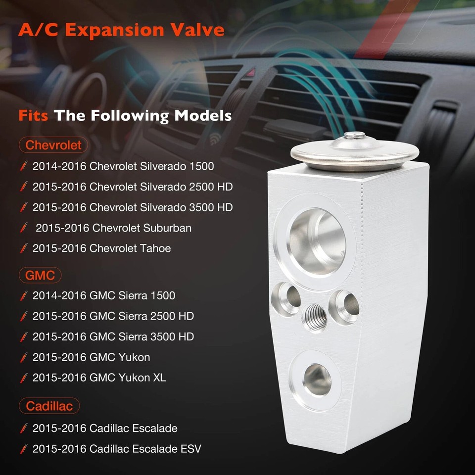 AC Expansion Valve Kit For 14-16 GMC Sierra Chevy Tahoe Silverado 1500 ...