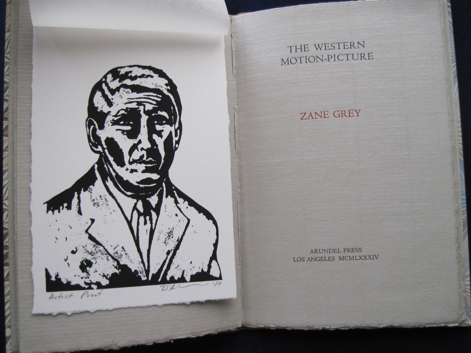 THE WESTERN MOTION PICTURE by ZANE GREY wi CHECK SIGNED by Him &SIGNED ...