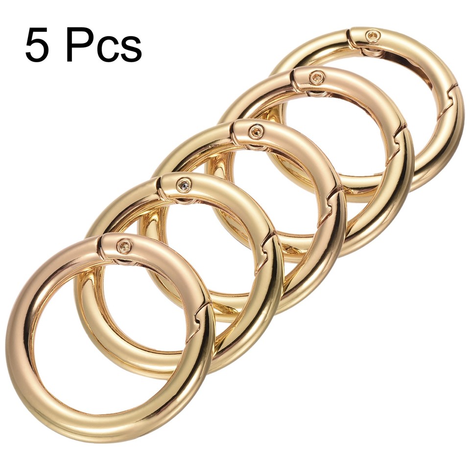 5Pcs 35x25x5mm Spring Gate O Rings Round Snap Clip Zinc Alloy, Light ...