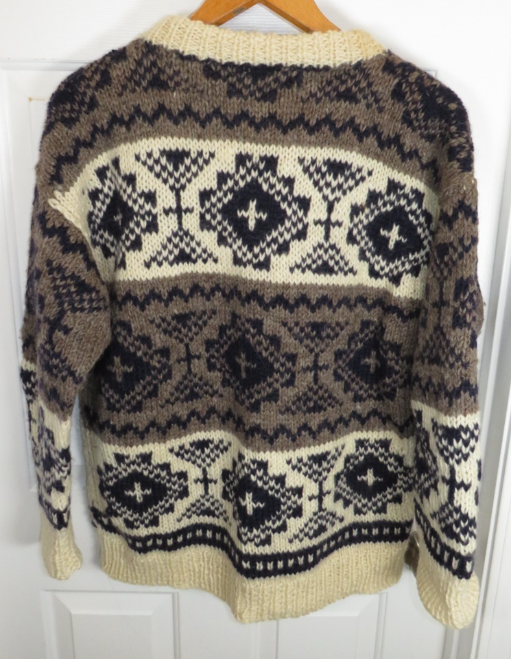 Namaste Sweater Chunky Hand Knit Himalayan 100% Wool Made in Nepal ...