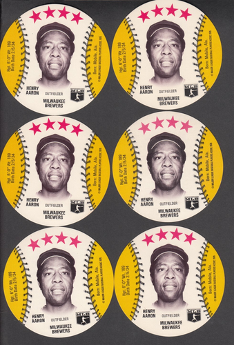 1976 Isaly’s Sweet William Disc Lot of 6 - Hank Aaron HOF | eBay