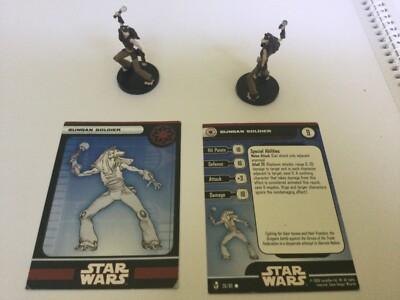2 x Gungan soldier Star Wars Miniature with stat card | eBay Australia