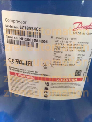 DANFOSS SM185S4CC Compressor Brand New DHL/FedEx/UPS Expedited Shipping ...