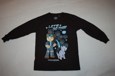 Boys L/S Tee Shirt TUBE HEROES Captain Sparklez LET'S DO THIS! Diamond ...