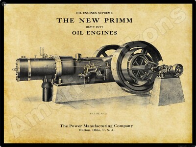 Primm Oil Engine - Marion, OhiO NEW Metal Sign - 24"x30" USA STEEL XL ...