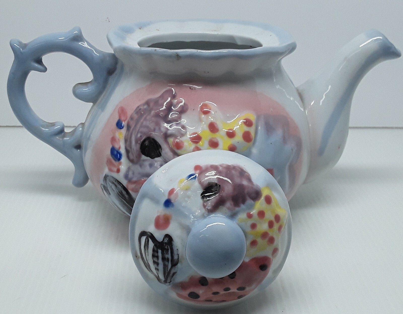 VINTAGE HAND PAINTED SEA SHELL TEA POT | eBay