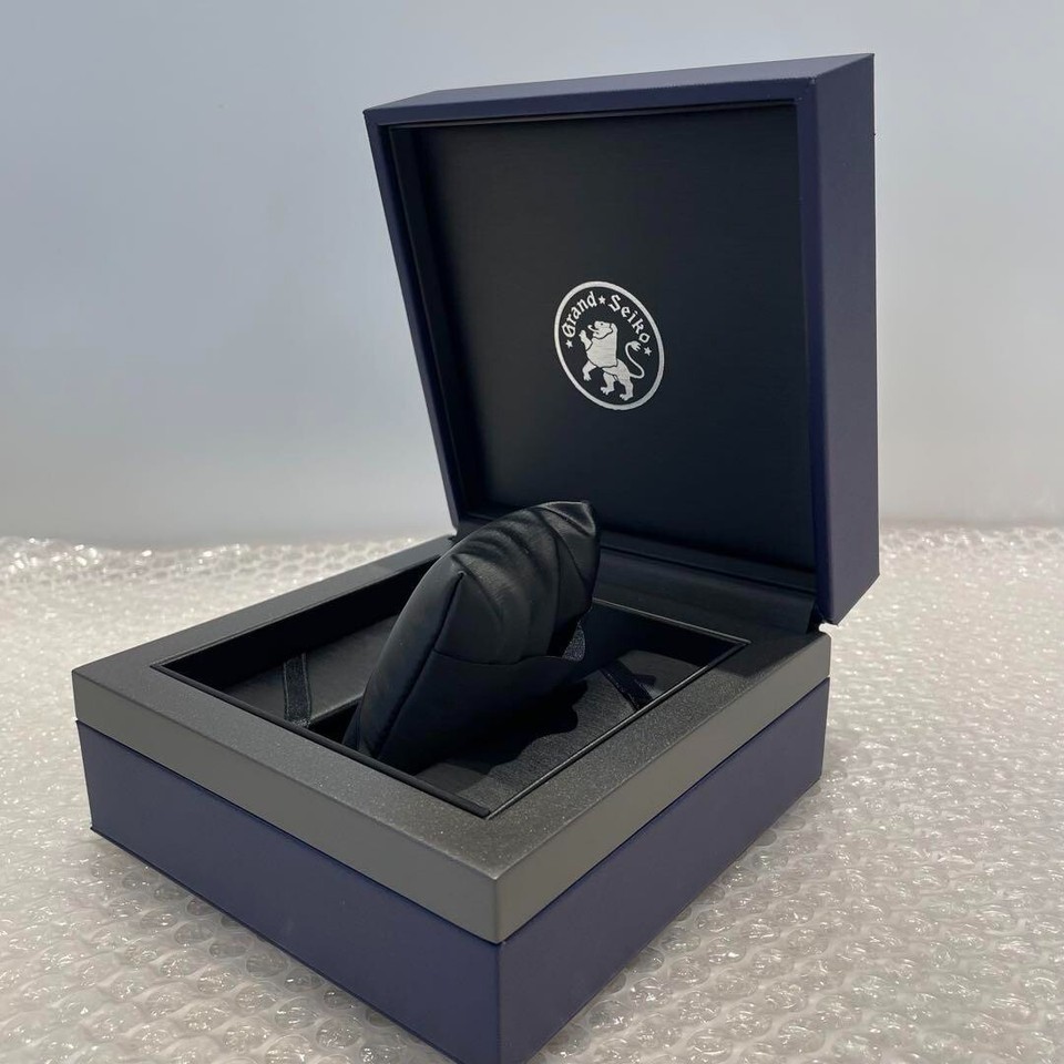 Grand Seiko Empty Watch Box Travel Storage Watch Case Blue From Japan ...