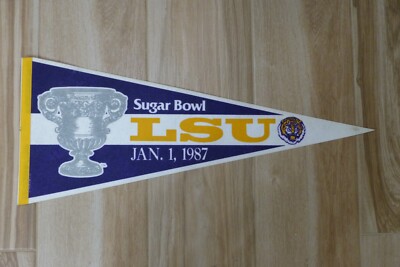 PENNANT FELT LSU TIGERS SUGAR BOWL 1987 FELT PENNANT SUPER NICE !!!! | eBay
