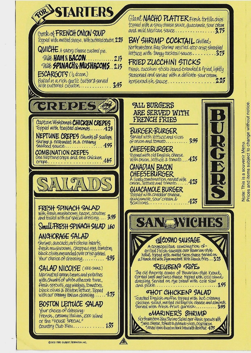 3 Course Menu Houlihans