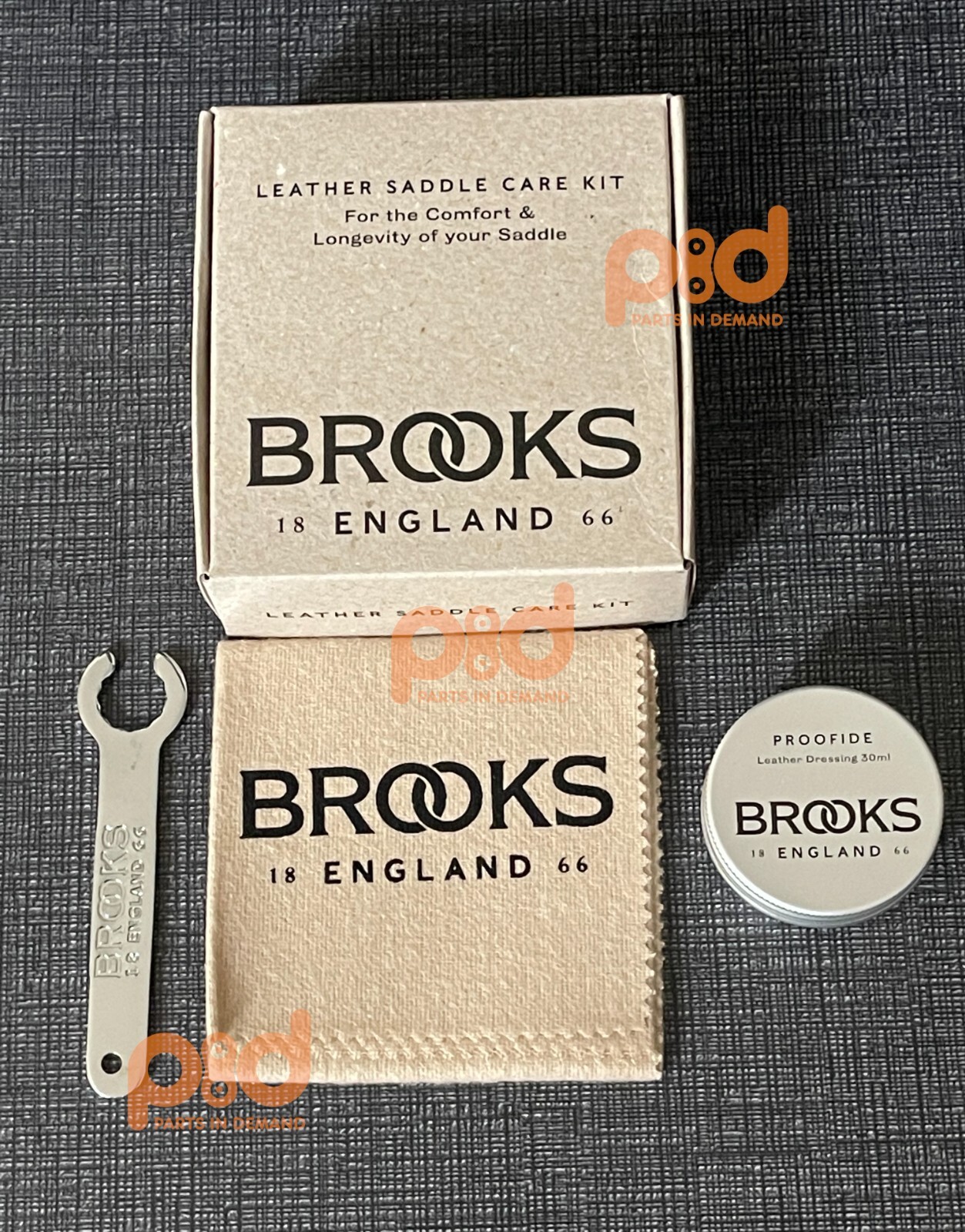 Brooks England Leather Saddle Care Kit- PROOFIDE 30ml + Tool + Cloth Maintenance | eBay