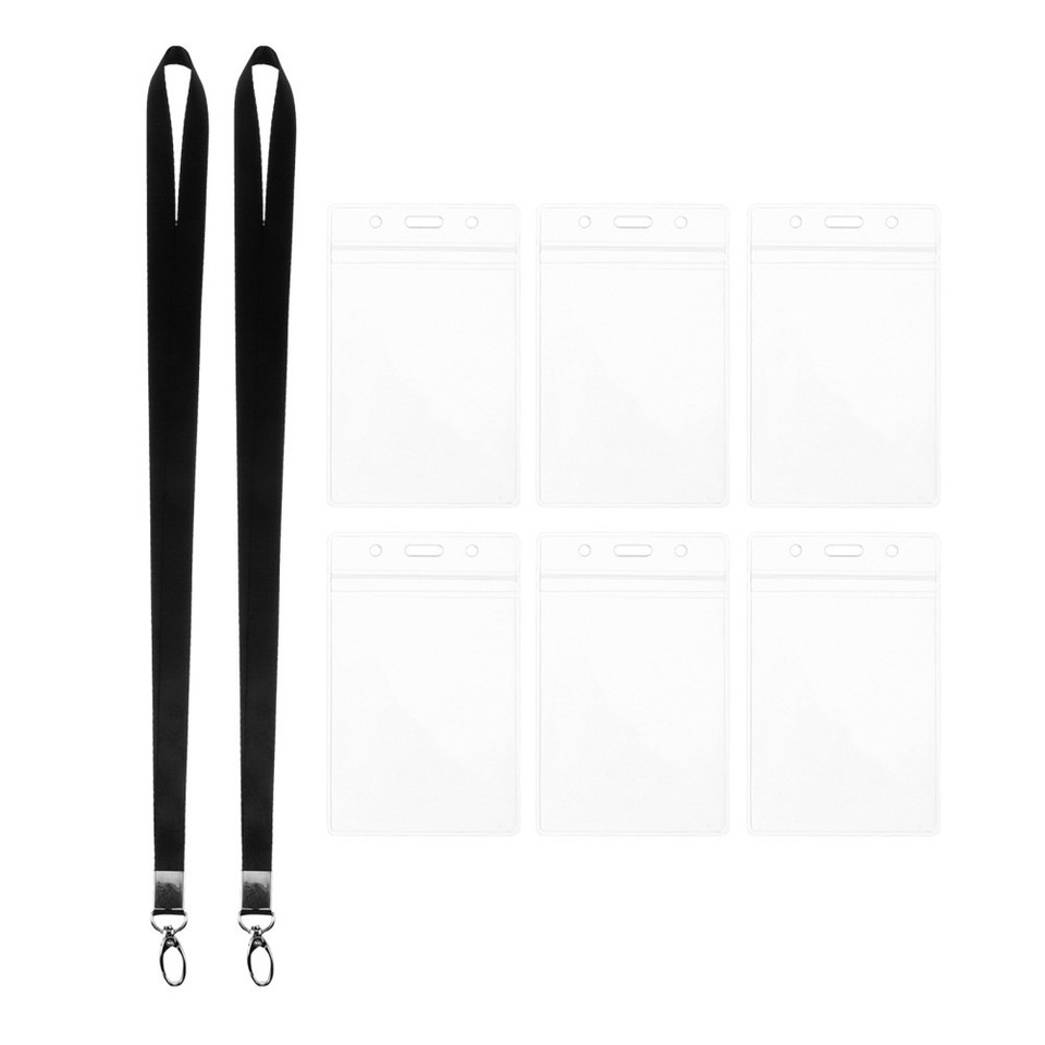 6 Pcs Id Tag Holder Waterproof Card Case Lovely Secure Luggage Tags ...