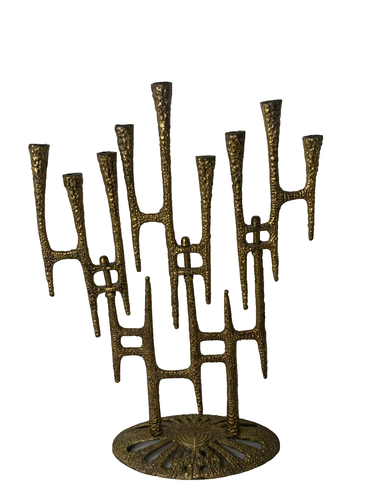 Wainberg Menorah Brass Israel Hanukkah Vintage 13.5" | eBay