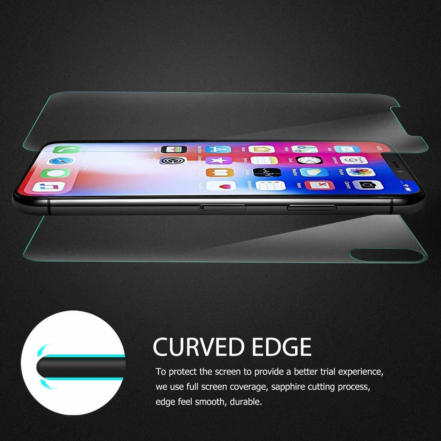 Front Back Full Tempered Glass Screen Protector For Apple iPhone X XR ...