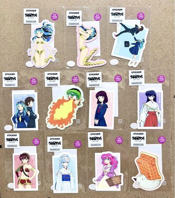 Urusei Yatsura Sticker Lot of set Lum Ataru Ten Shinobu Sakura Benten ...