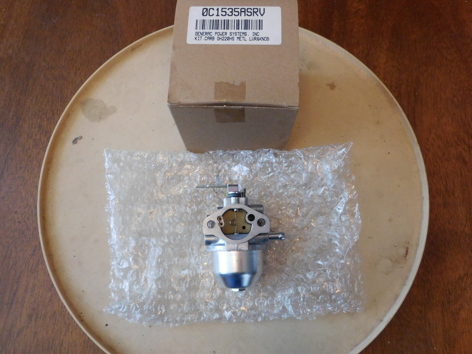 GENERAC PRODUCTS 220CC OHV ENGINE FLOAT CARB ASSY PART#97747/0C1535ASRV ...