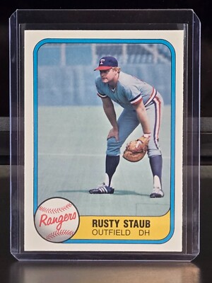 1981 FLEER RUSTY STAUB #629 MLB BASEBALL CARD TEXAS RANGERS NM+ | eBay