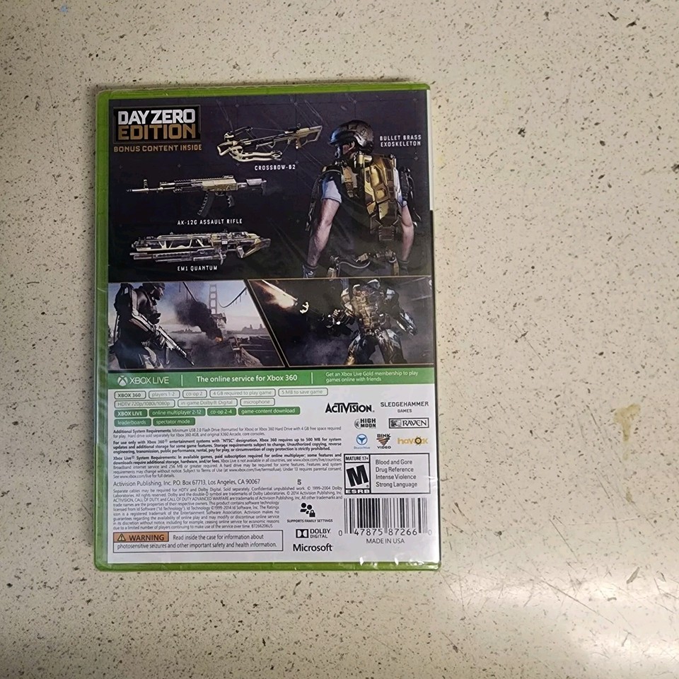 Call of Duty Advanced Warfare Day Zero Edition Xbox 360 Brand New ...